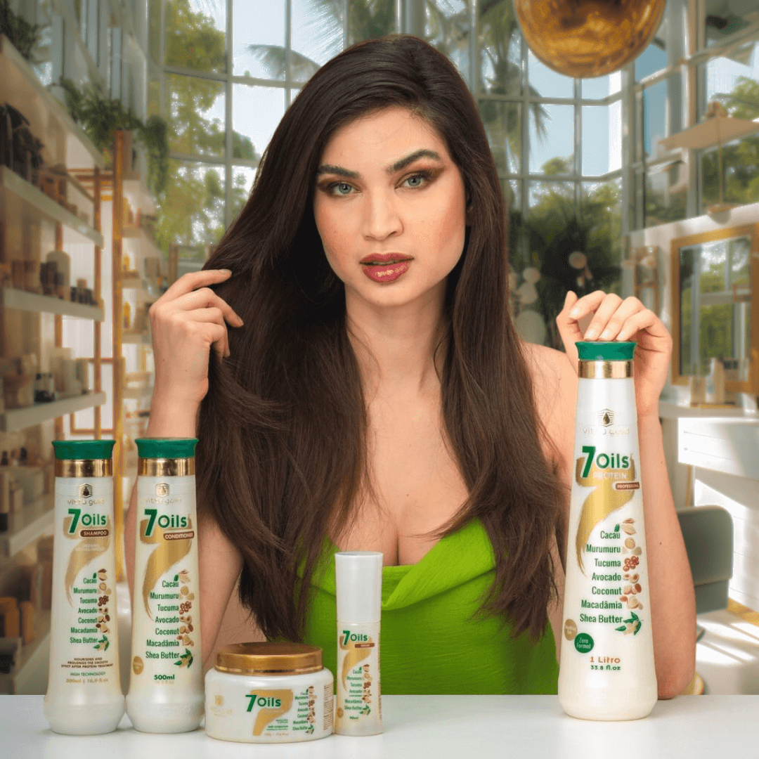 7 Oils™ Hair Straightening and Nourishment - Vitta Gold Brasil 🇧🇷